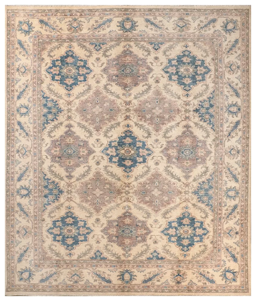 Carolina Blue Flower Super kazak Rug ,Gazney Wool ,Weg Dye, Afghan (298 ...